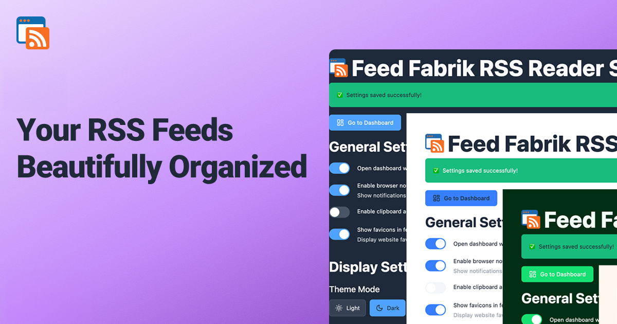 Feed Fabrik - Modern RSS Feed Reader Browser Extension